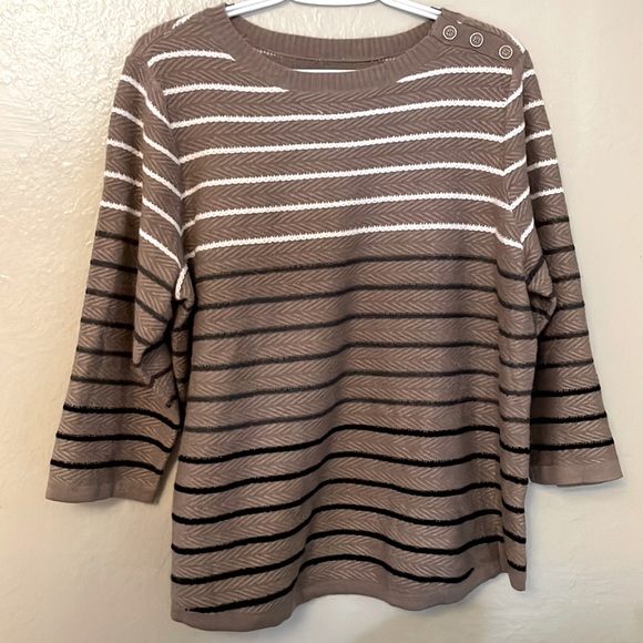croft & barrow | Sweaters | Croft Barrow Sweater Xl Brown With White ...
